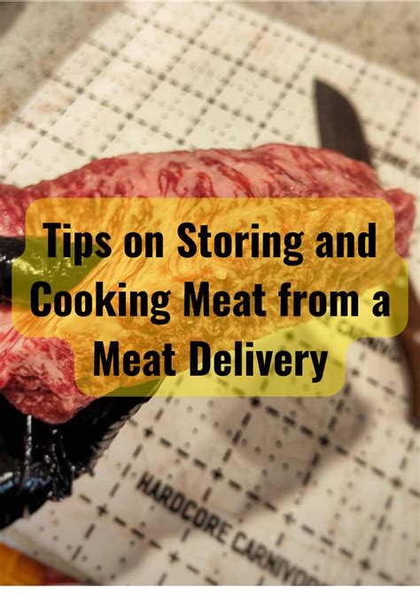 Tips On Storing And Cooking Meat From A Meat Delivery