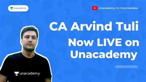 The Master Of Taxation Ca Arvind Tuli Now Live On Unacademy Crack