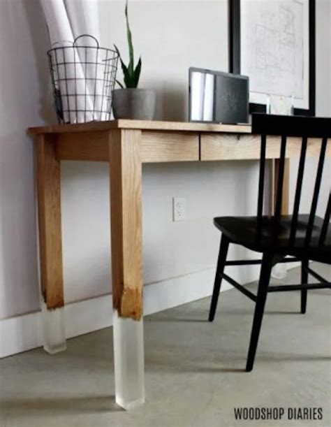 Floating Broken Leg Desk With Resin Free Woodworking
