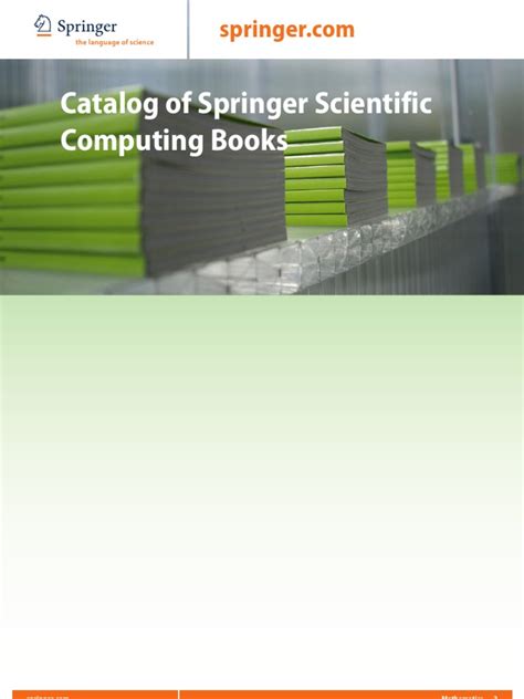 Catalog Of Springer Scientific Computing Books Pdf Computational Science Computer Programming