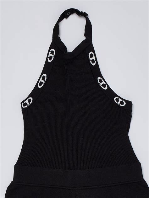 Twinset Girls Knitted Jumpsuit Black