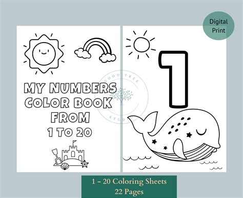 Number Coloring Pages 1 20 Pdf