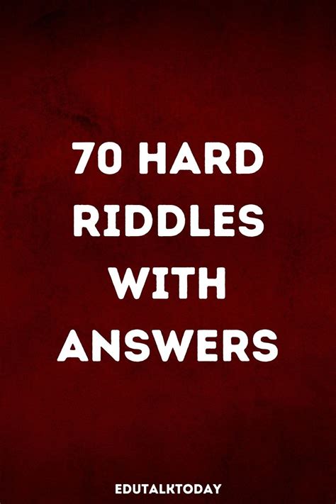 Very Hard Riddles Artofit