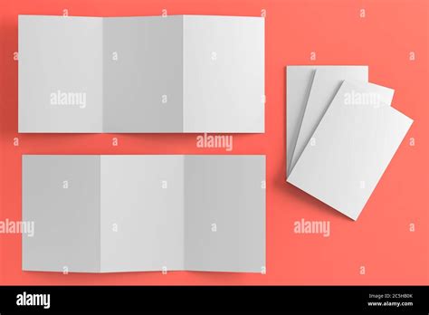 3d render illustration of a leaflet mockup on color background top