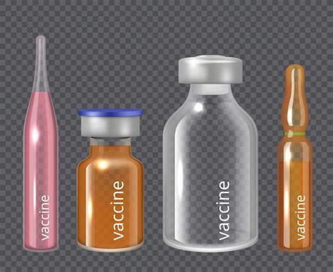 Premium Vector Medical Ampoules Healthcare Items For Treatment Chemical Vitamins Ampoule With