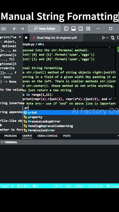 fancier output formatting video no 2 shorts python datascience