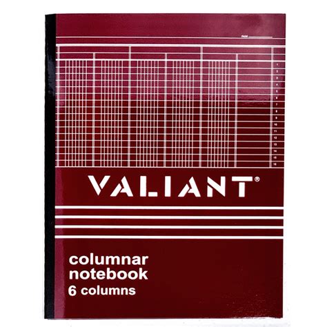 Valiant Columnar Notebook 3 Columns To 14 Columns Journal Notebook And Ledger 8 5 X 11