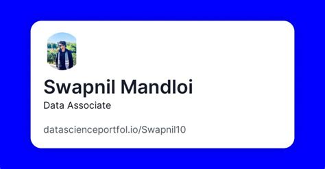 Swapnil Mandloi On Linkedin Swapnil Mandloi Data Associate Data