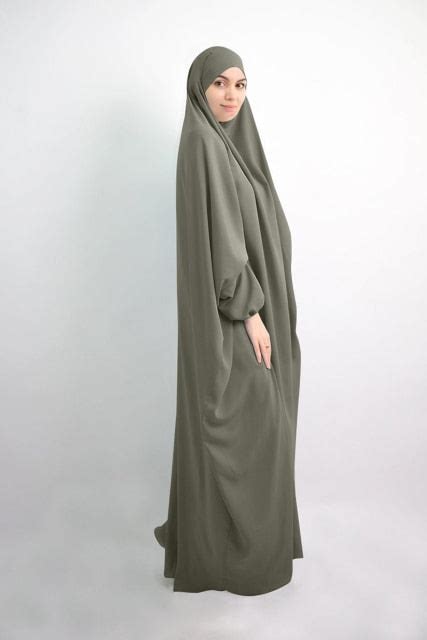 Ramadan Muslim One Piece Prayer Hijab Dress Garment Jilbab Women Hoode