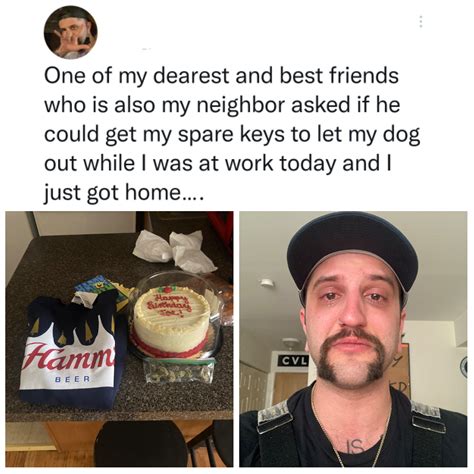 Thus Guy Getting A Surprise From His Best Friend Rdadsandmenareheroes
