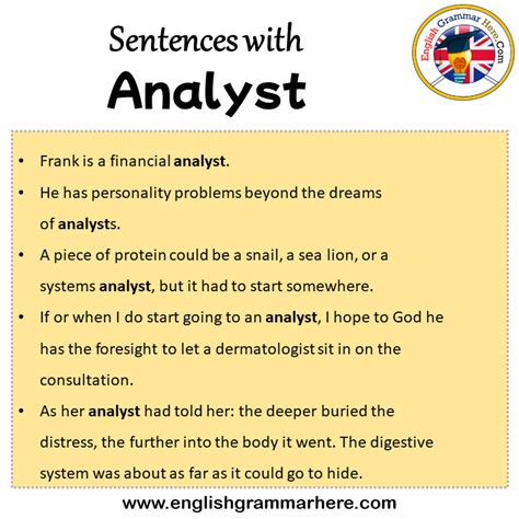 Sentences With Analyst Analyst In A Sentence In English Sentences For Analyst English