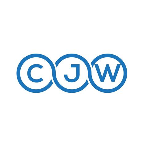 Cjw Letter Logo Design On White Background Cjw Creative Initials