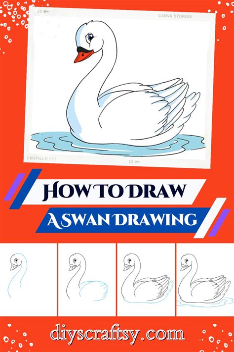 Swan Drawing Ideas How To Draw Swan DIYsCraftsy