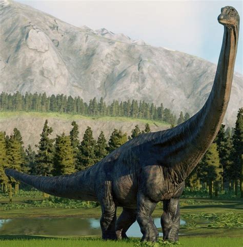 Dinosaur Walking Through The Grass