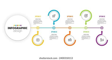 Vector Business Data Visualization Process Diagram Stock Vector