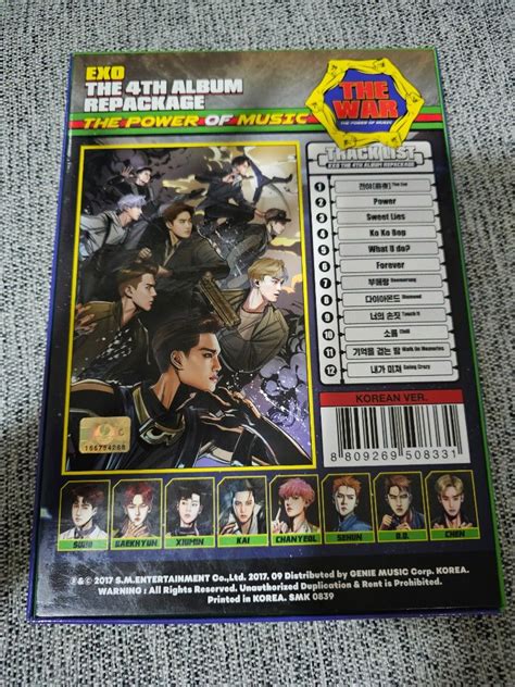 Unsealed Exo The War Repackage 4th Album Korean Ver Hobbies And Toys Memorabilia