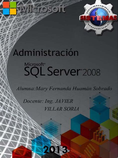 administración de base de datos con microsoft sql 2008 pdf servidor