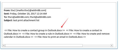 How To Print The List Of Attachment Names In An Outlook Email