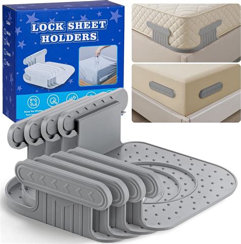 Piahmoiy Bed Sheet Holders For Corners 4pcs Fitted Sheet