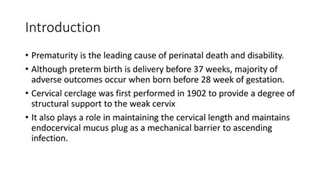 Cervical Cerclage Procedure Ppt