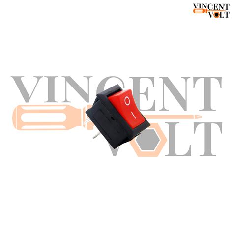 Two Pin Two Way On And Off Red Color Small Rocker Switch Pack Of 20