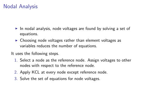 Nodal Mesh Analysis Circuit Analysis Techniques