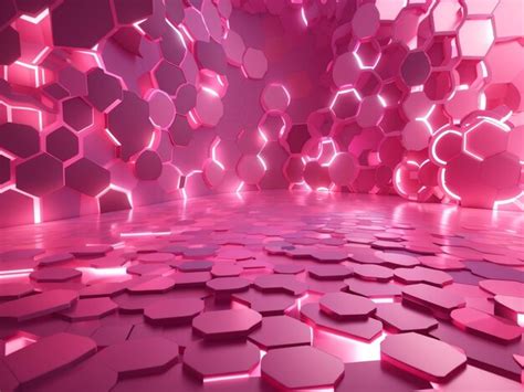 Premium Photo Luminous Hexagons Abstract Background With Glowing