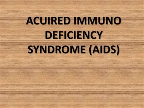 Pathophysiology Of Hiv Aids Ppt