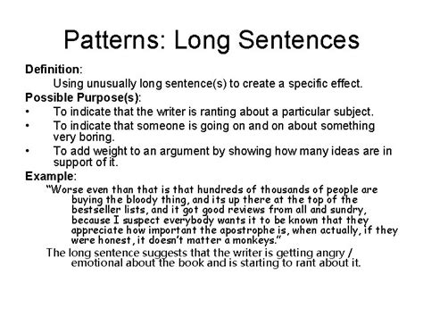 Sentence Structure Patterns Sentence Structure Patterns Many Sentences