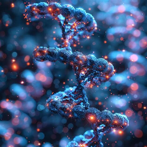 Premium Photo Microscope View Of Dna Structure Strain Helix Genetics And Medical Science Human