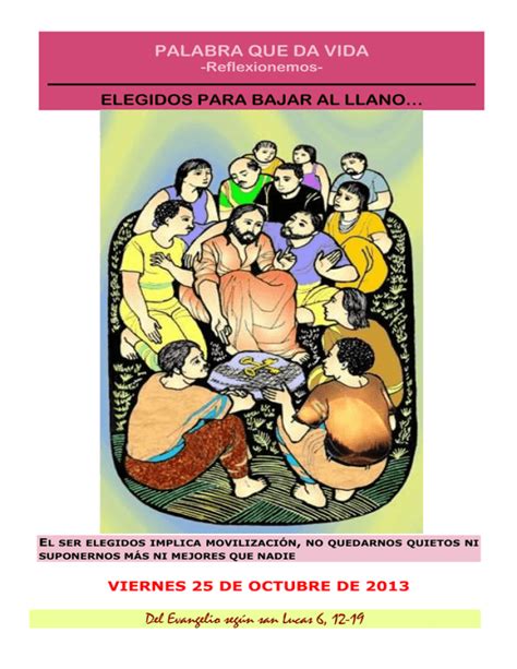 Del Evangelio según san Lucas 6 12 19 PALABRA QUE DA VIDA