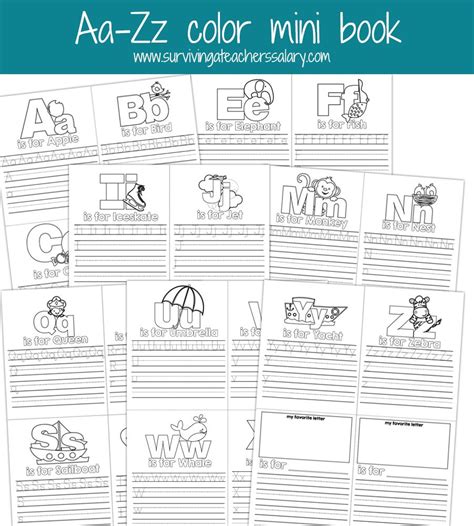 Alphabet Mini Books Printable Free