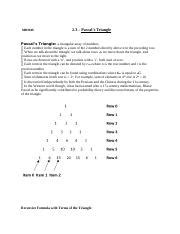 Unlocking Pascal S Triangle Formulas Combinations Course Hero