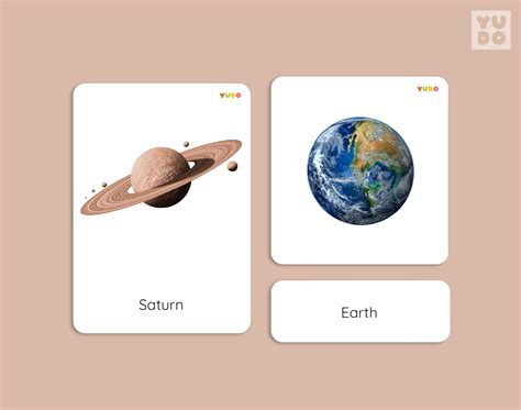 Solar System Cards In English Yudo Montessori