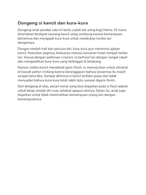 Dongeng Si Kancil Dan Kura Pdf