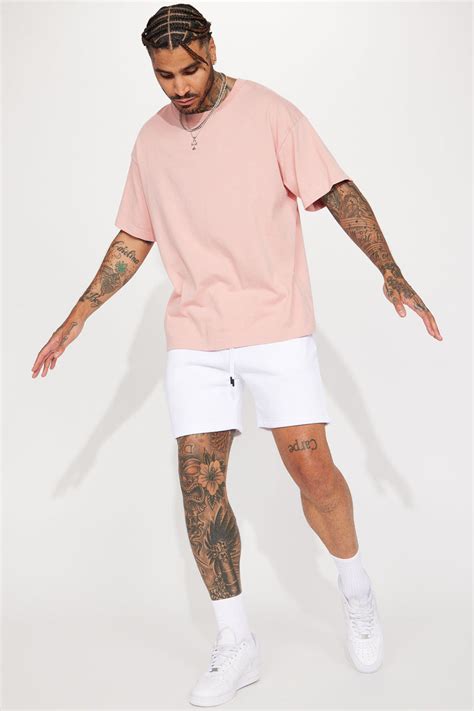 Essential Oversize Short Sleeve Tee Mauve Fashion Nova Mens Tees