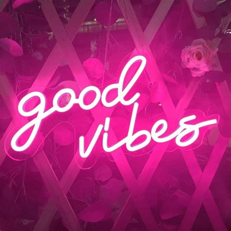 Good Vibes Neon Led Wandlamp Neon Verlichting Roze Neon Lamp Neon Sign
