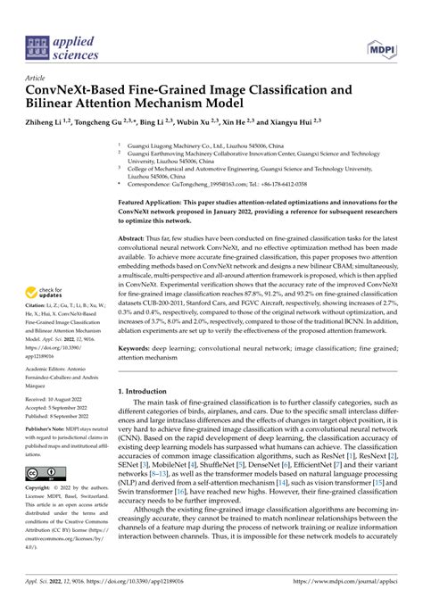 Pdf Convnext Based Fine Grained Image Classification And Bilinear