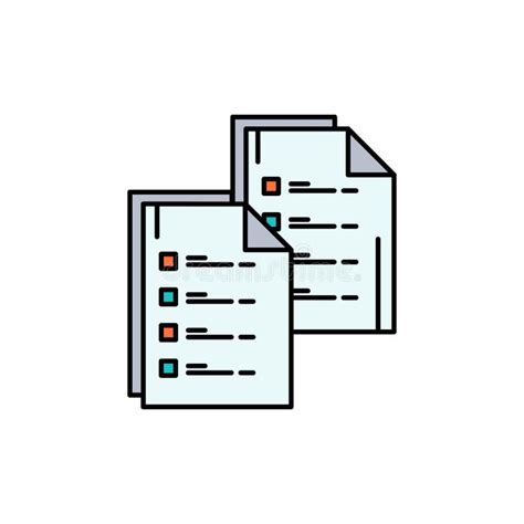 Document Analytics Data Copy Paper Resume Flat Color Icon Vector Icon Banner Template