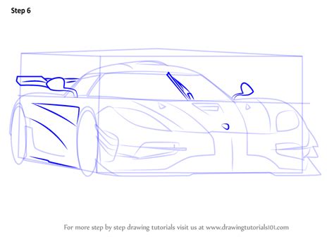 How To Draw Koenigsegg One Sports Cars Step By Step
