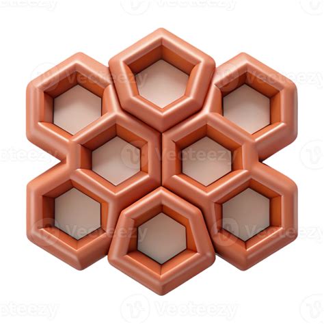 Spectacular Creative Geometric Pattern Of Hexagons Symmetrical Design With Scalable Design