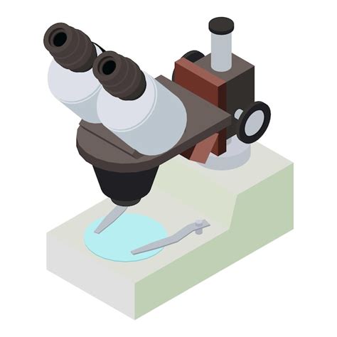 Premium Vector Medicine Microscope Icon Isometric Of Medicine