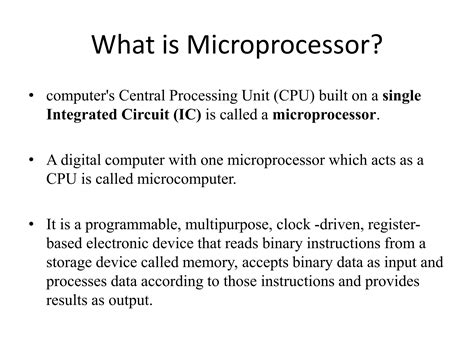 Introduction Of Microprocessor Pptx