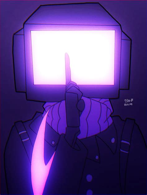 Glowing Tv Head Anime Art Hayran Sanatı Karakter Tasarımı
