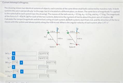 Solved The Drawing Shows Two Identical Systems Objects Ech Chegg