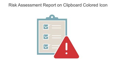 Risk Assessment Report On Clipboard Colored Icon In Powerpoint Pptx Png