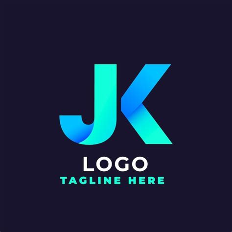 Free Vector Gradient Jk Logo Template