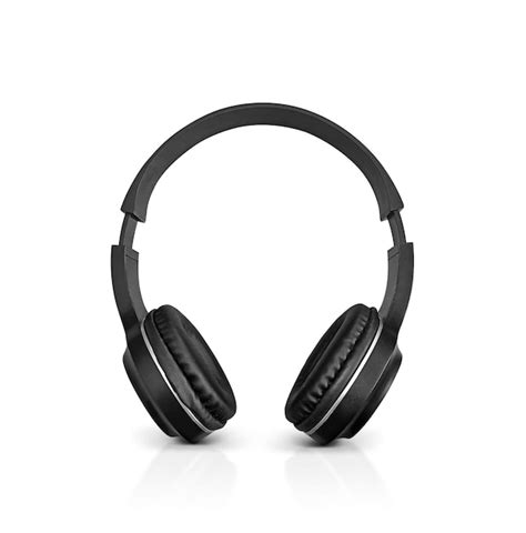 Premium PSD Black Headphone Transparent Background