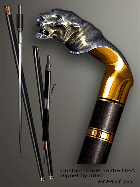 Handmade Tiger Walking Cane Designer Boris Palatnik