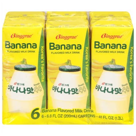 Binggrae Banana Flavored Milk Drink 6 Pk 41 Fl Oz Kroger